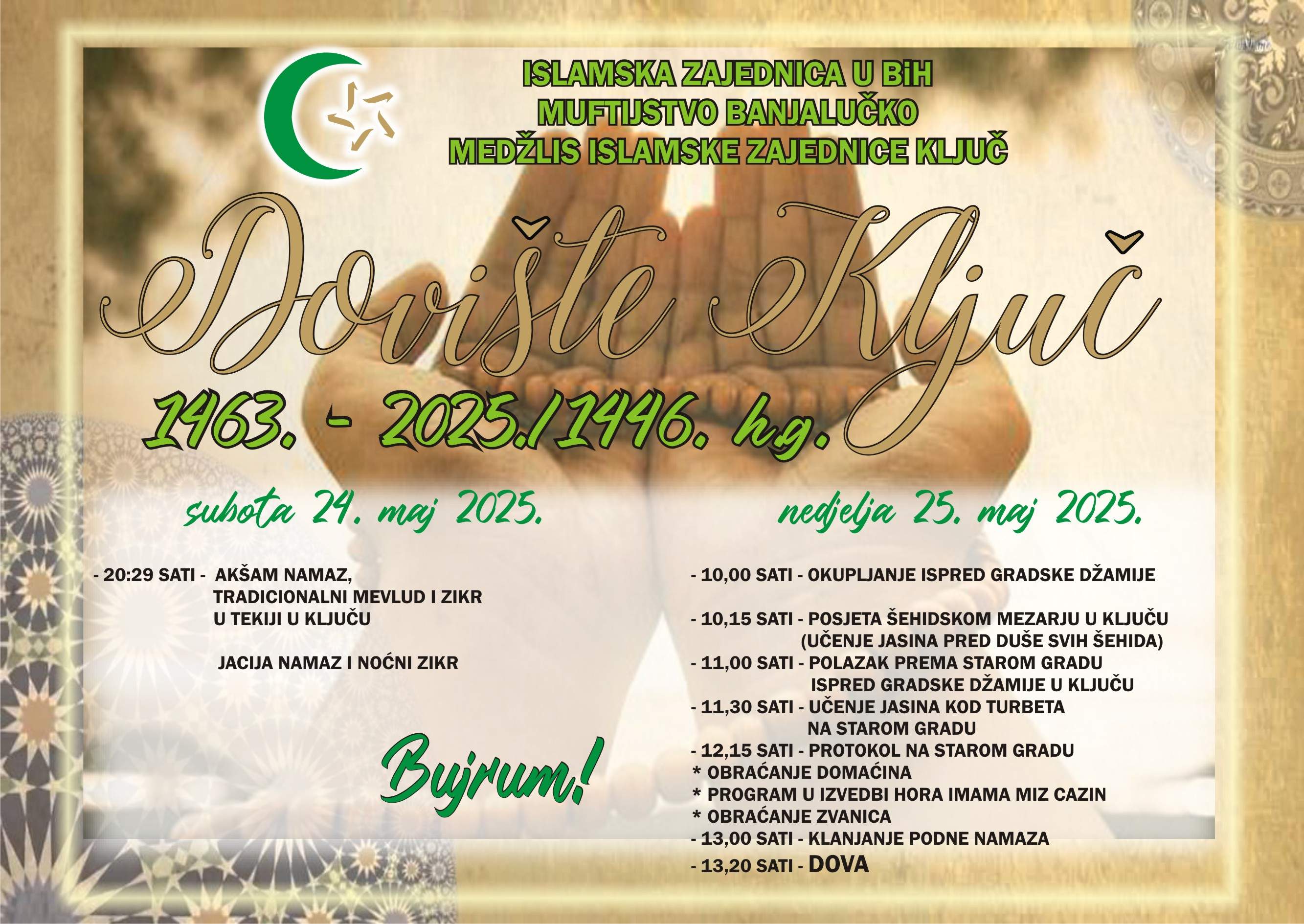 Sutra centralni program Kulturno-vjerske manifestacije "Dovište Ključ"